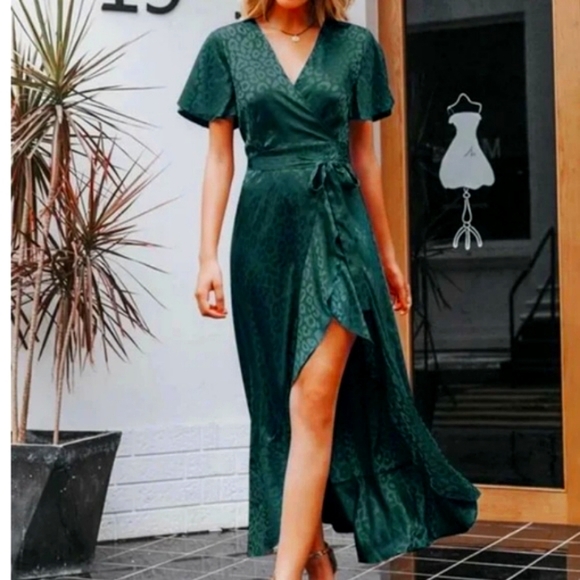 Simplee Apparel | Dresses | Simplee Apparel Large Emerald Green Wrap ...